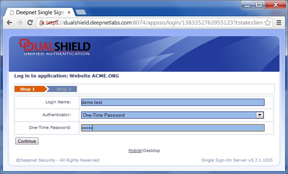 Authentication [APC] - DualShield MFA Platform - Deepnet Security Technical Guides